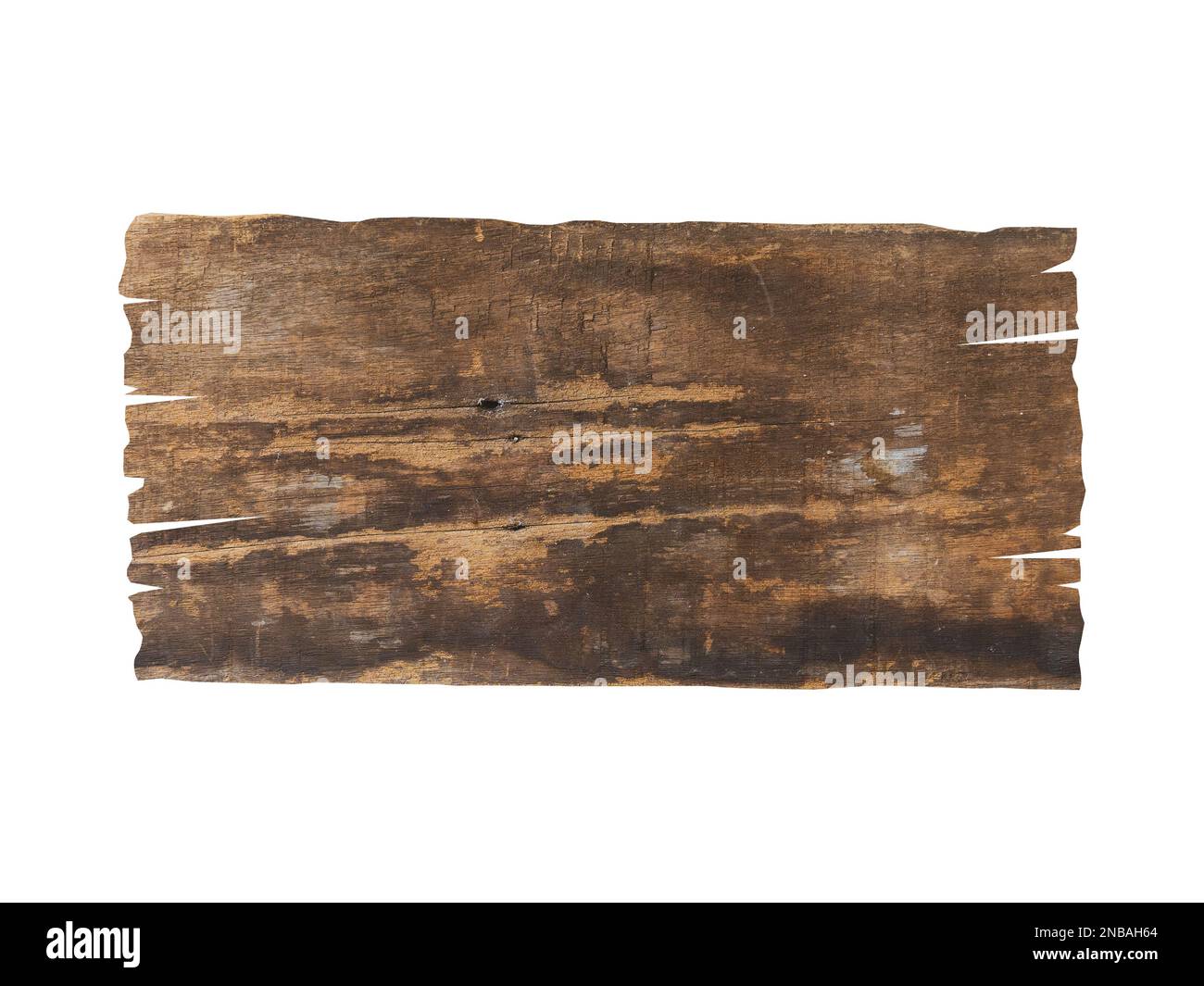 Vintage and rusty brown wooden sign on a white background. Clipping ...