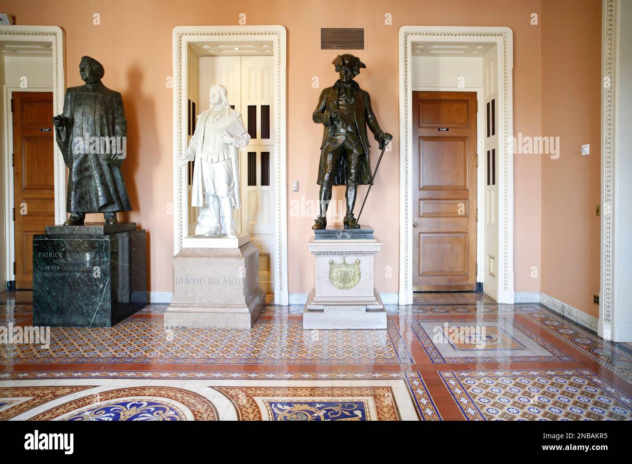 A larger-than-life bronze statue of John Hanson, president of the ...
