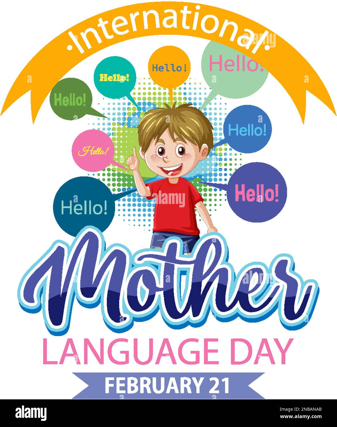 International mother language day banner illustration Stock Vector ...
