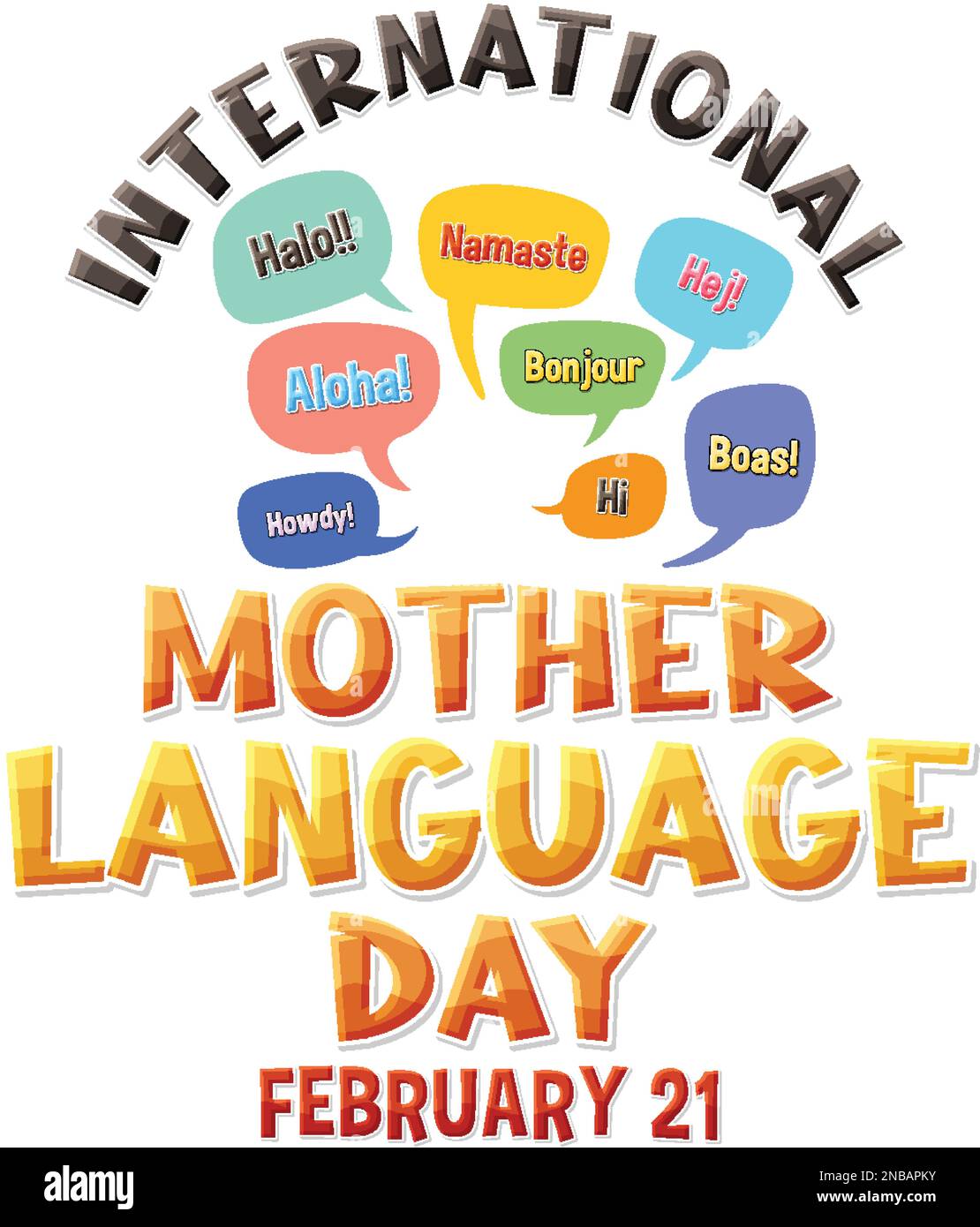 International mother language day banner design illustration Stock ...