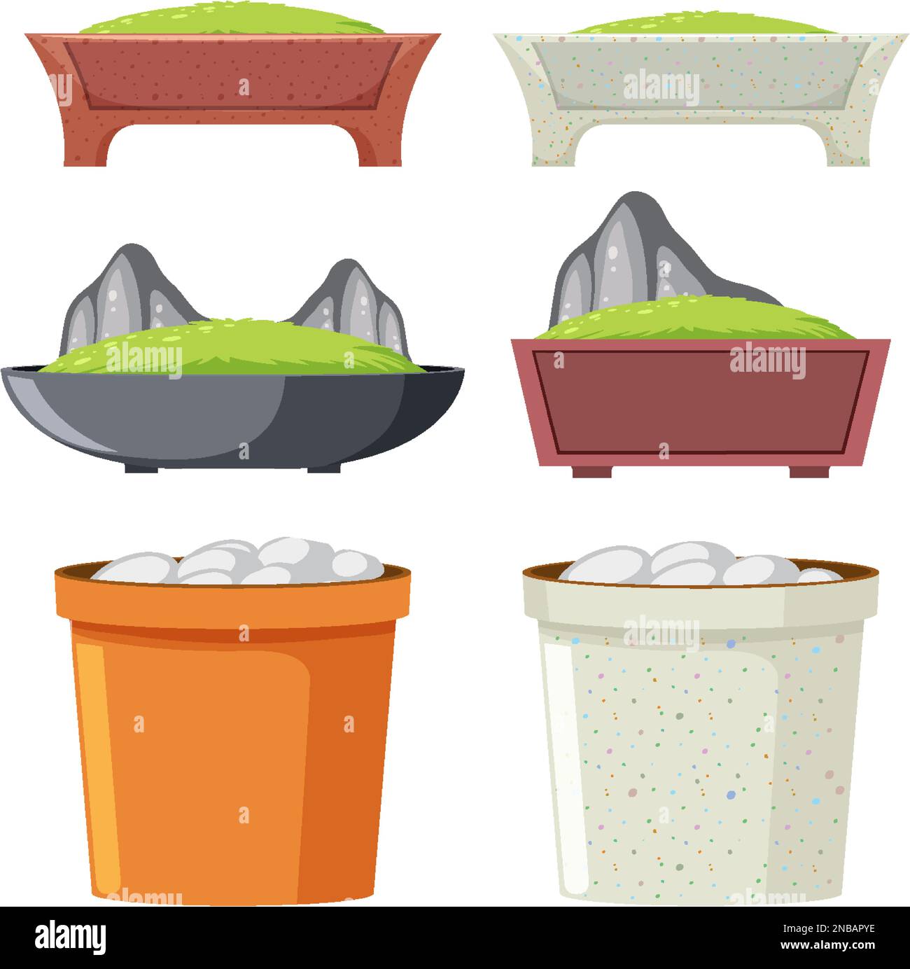 Set of plant pot isolated illustration Stock Vector Image & Art - Alamy