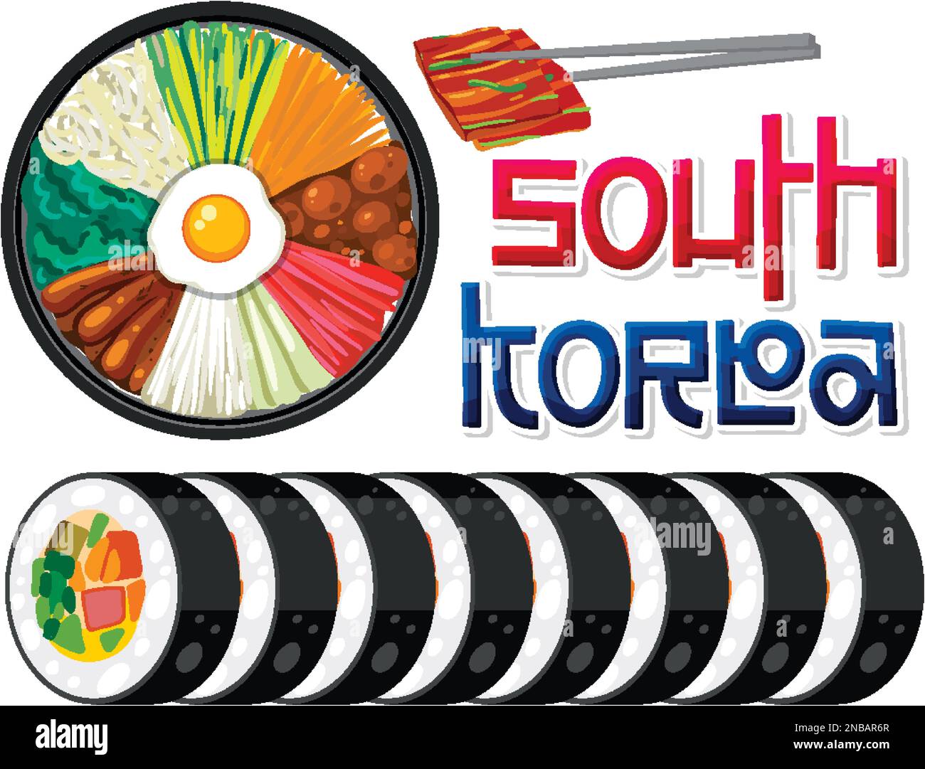 Korean traditional food vector illustration Stock Vector Image & Art ...