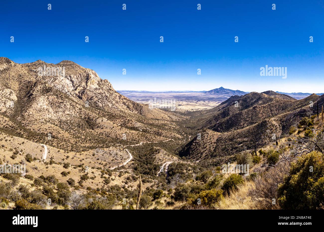 The border between the United States and Mexico as viewed from a ...