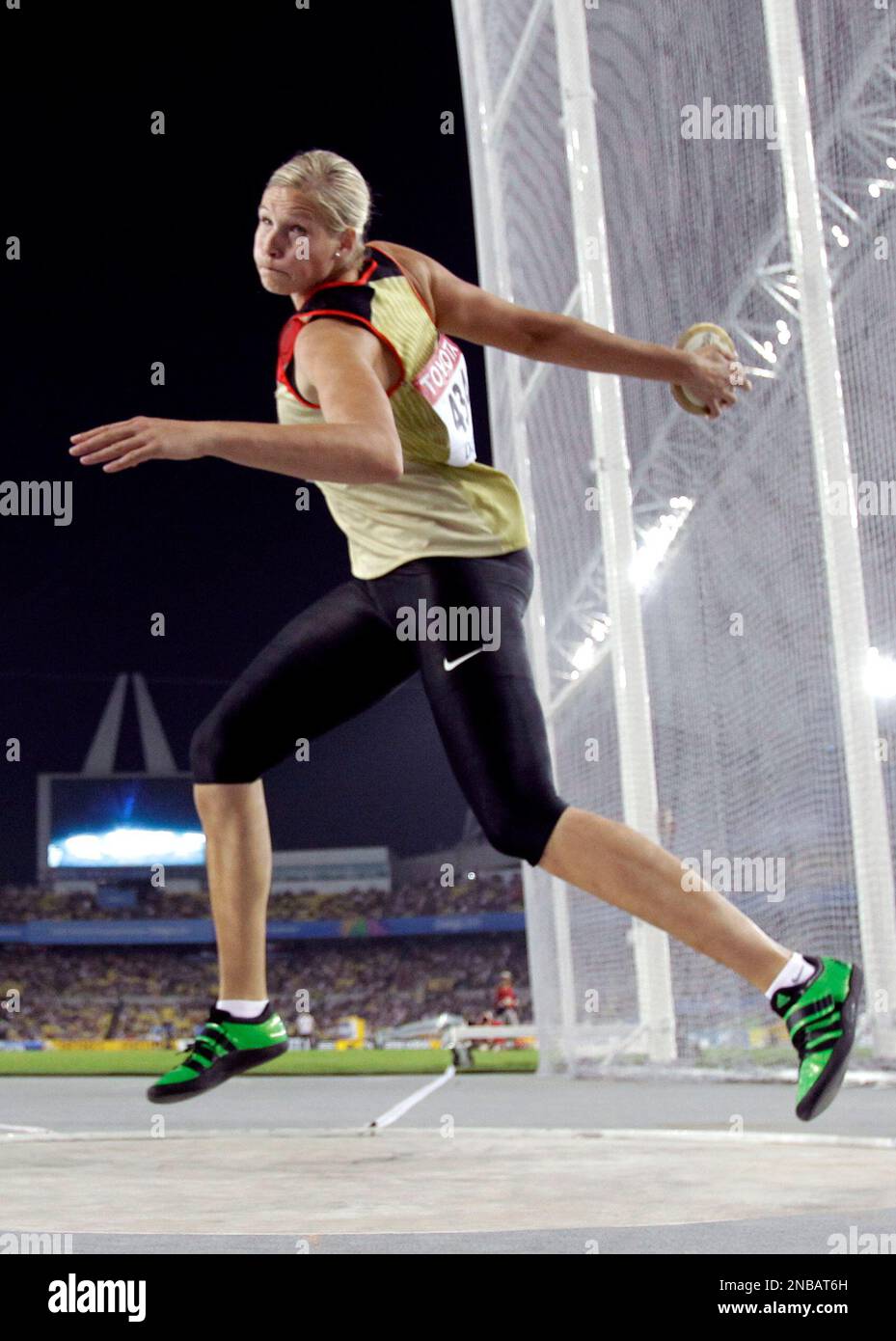Germany's Nadine Muller takes a throw in the final of the Women's ...