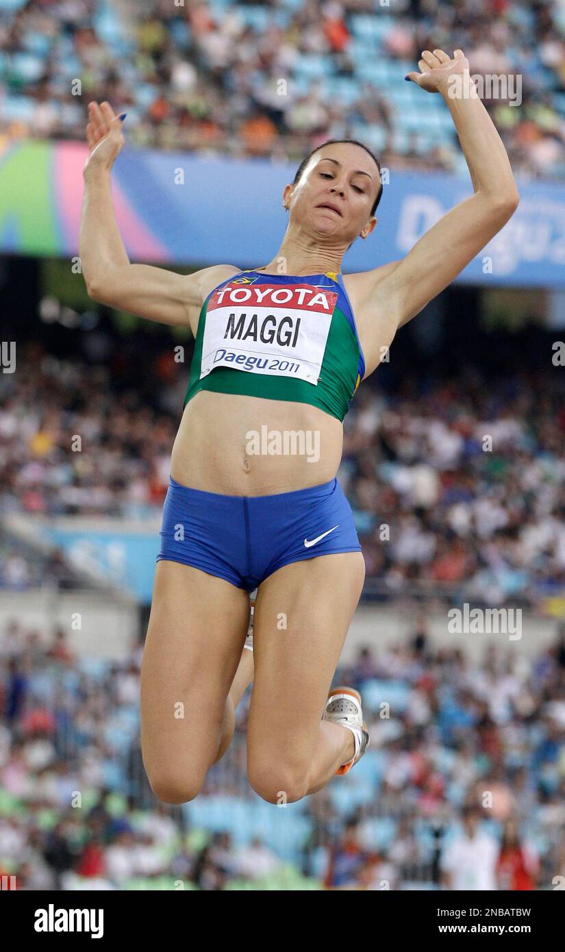 Brazil's Maurren Higa Maggi competes in the Women's Long Jump final at ...