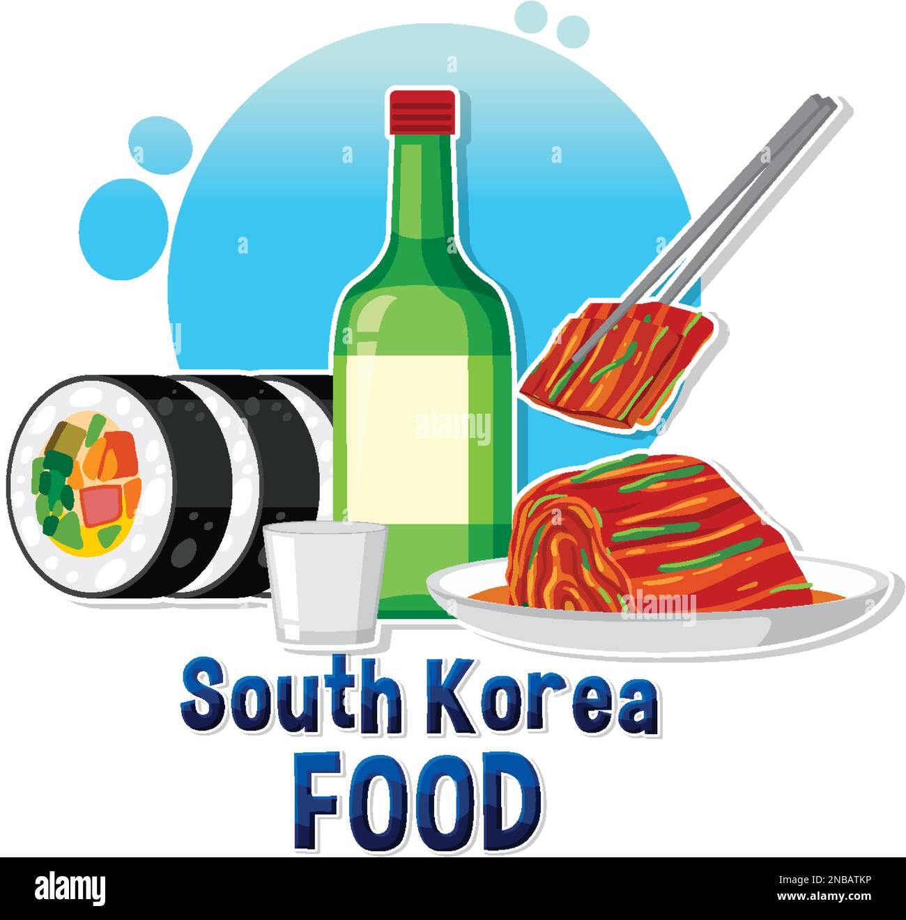 Korean traditional food vector illustration Stock Vector Image & Art ...