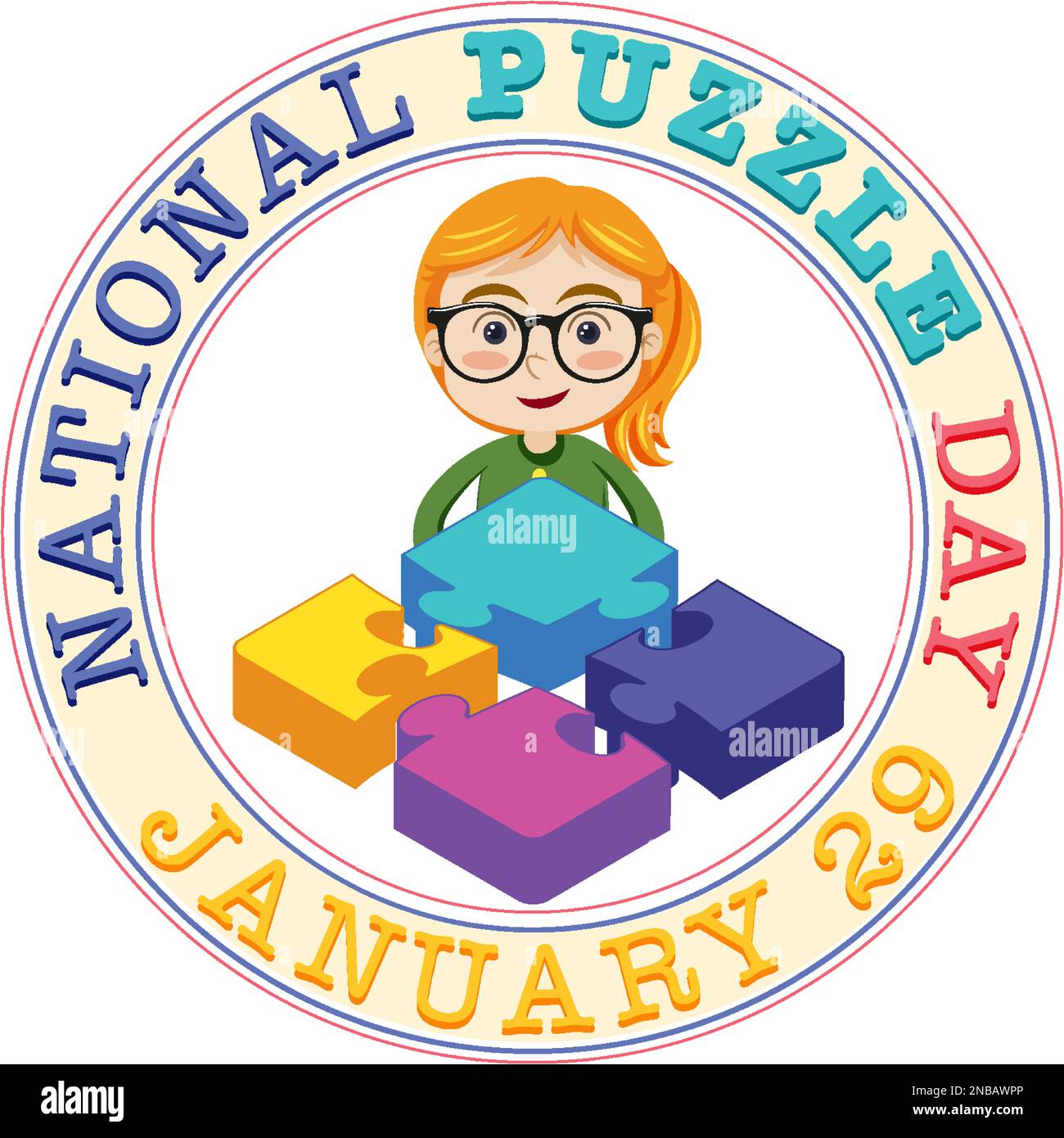 National Puzzle Day Banner illustration Stock Vector Image & Art - Alamy