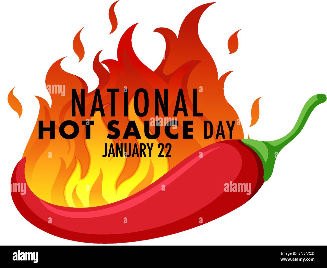 National hot sauce day banner illustration Stock Vector Image & Art - Alamy