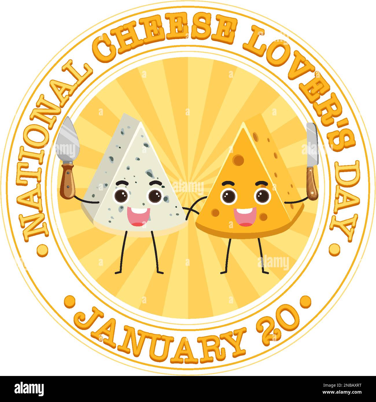 National Cheese Lovers Day logo banner illustration Stock Vector Image ...