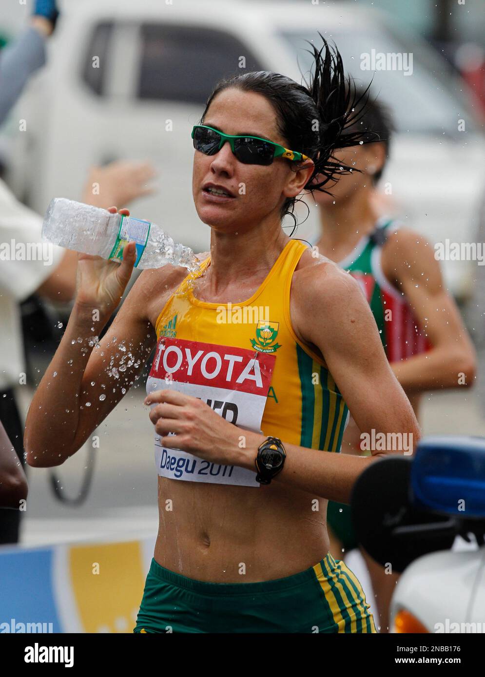 South Africa's Rene Kalmer competes in the Women's Marathon at the ...