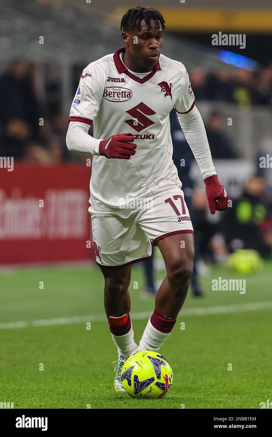 Wilfried Singo of Torino FC in action during Serie A 2022/23 football ...