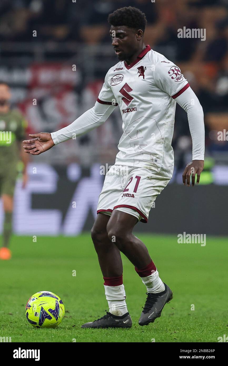 Ndary Adopo of Torino FC in action during Serie A 2022/23 football ...