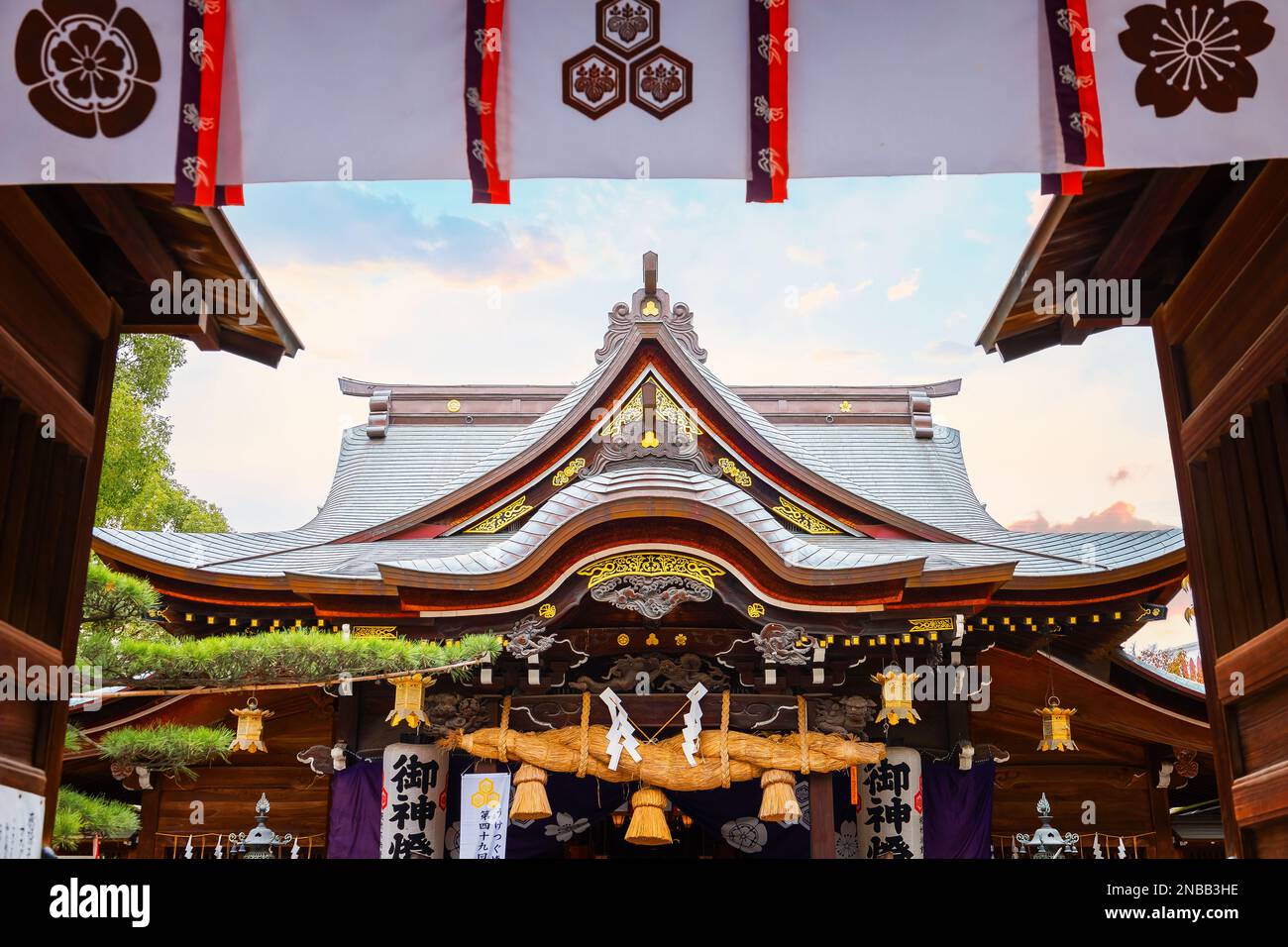 Fukuoka, Japan - Nov 20 2022: Kushida shrine in Hakata ward, founded in ...
