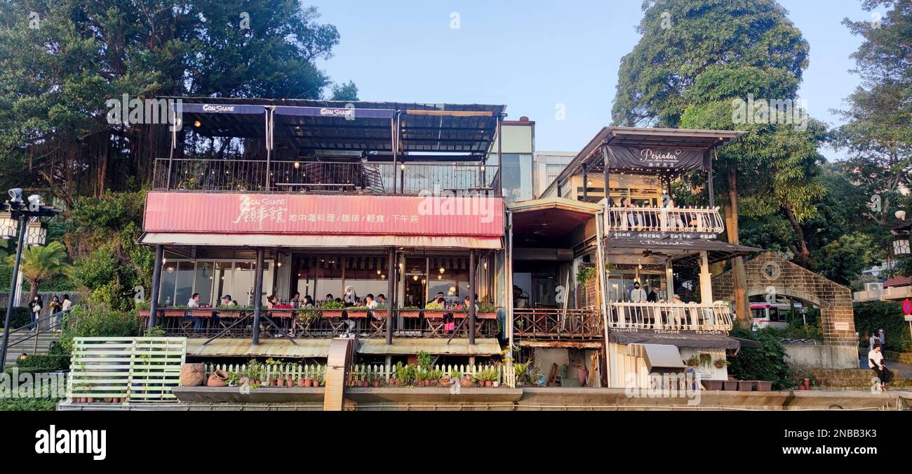 Tamsui, Taiwan - Feb 12, 2023 : people at the Tamsui River, Tamsui ...
