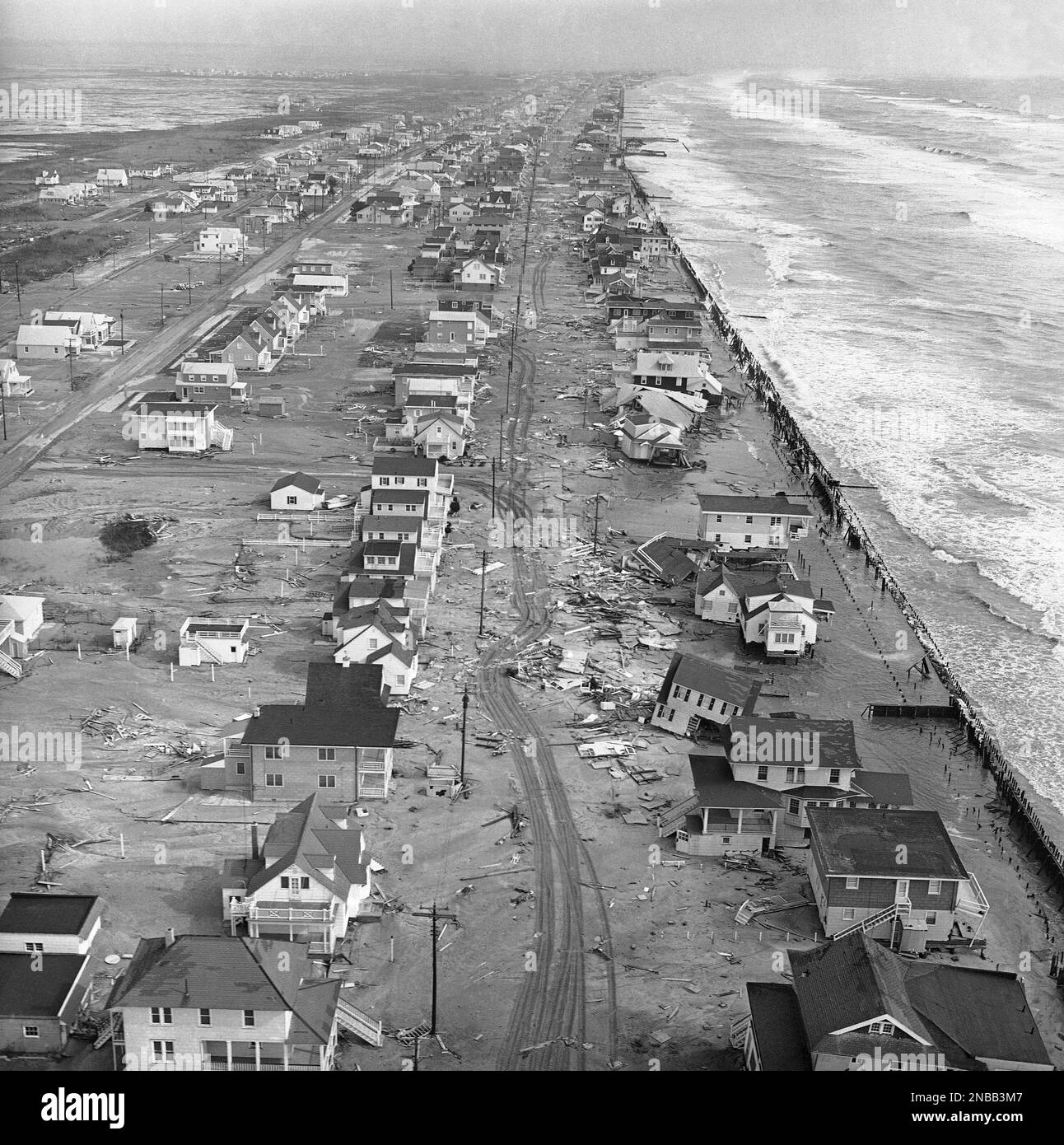 The storm-ravaged town of Sea Isle City, New Jersey, lies battered and ...