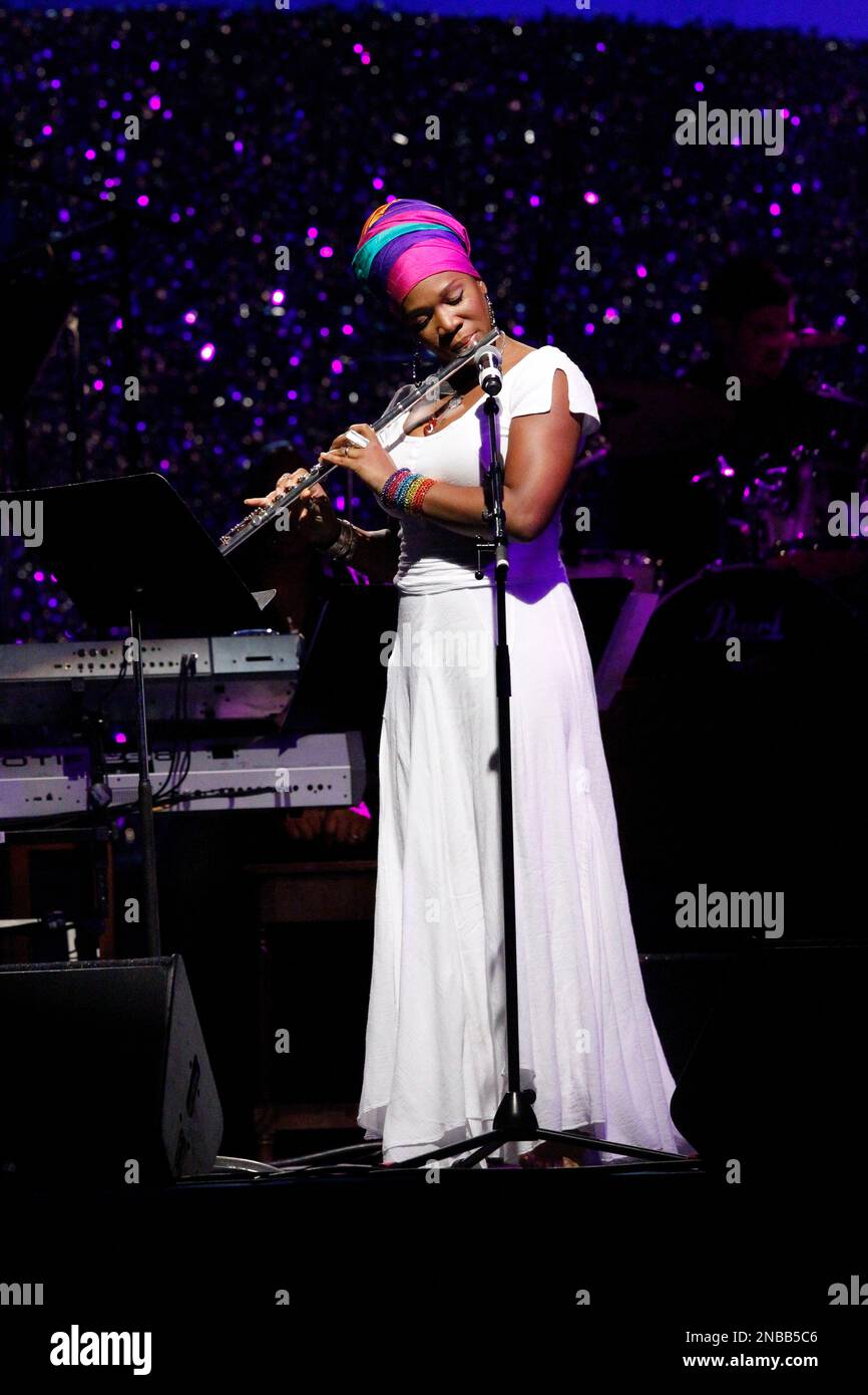 India Arie performs during The Message in the Music concert in ...