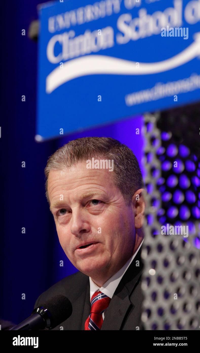 Prosecuting Attorney Scott Ellington speaks at a forum in Little Rock ...