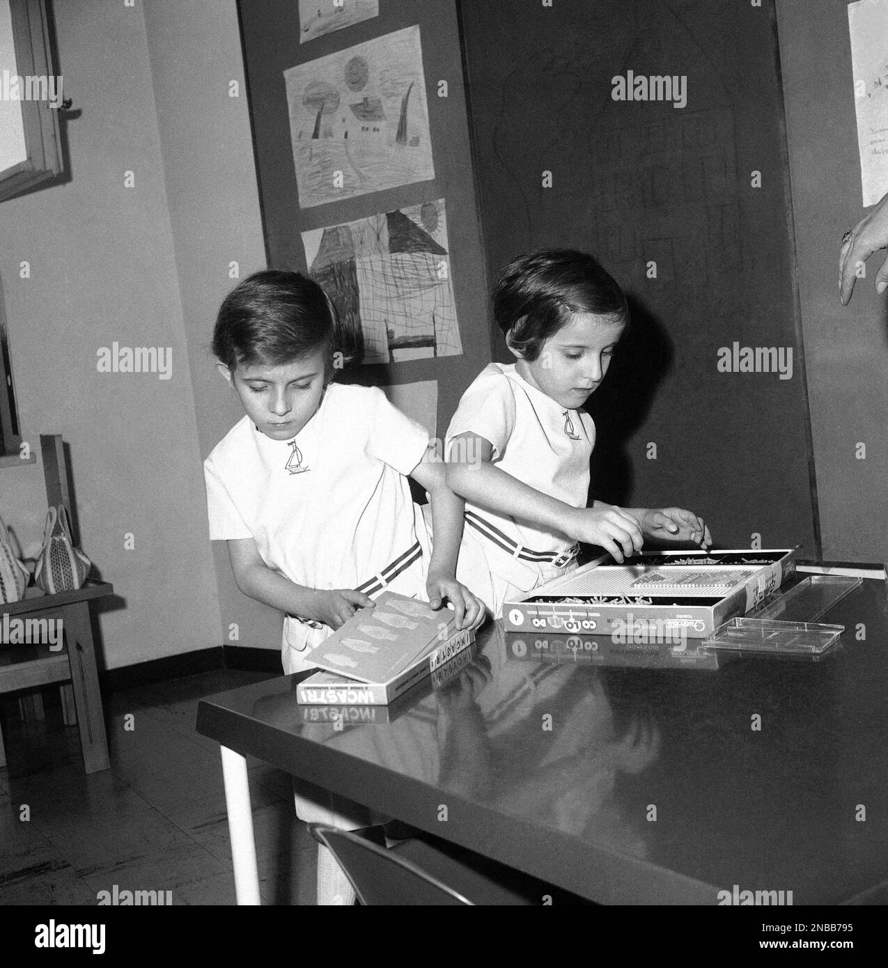 The six-year-old Italian Siamese twin girls, Maria Giuseppina, left ...