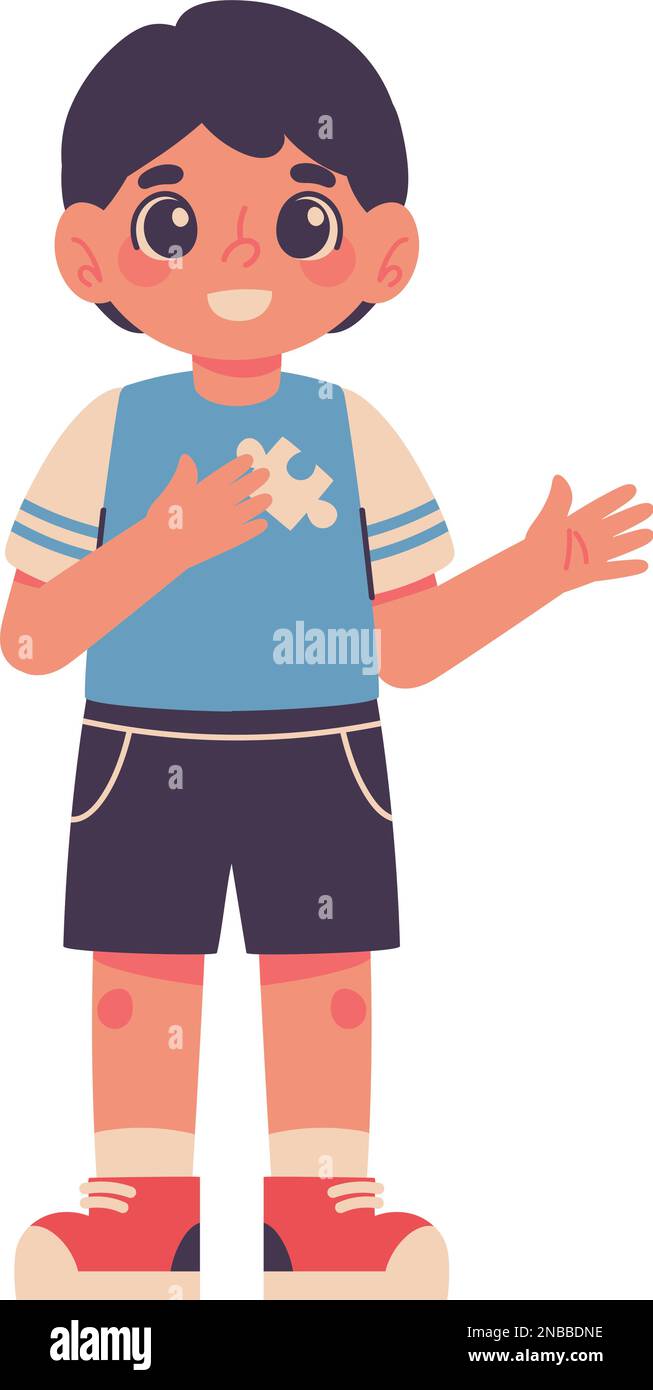 autism day, boy character Stock Vector Image & Art - Alamy