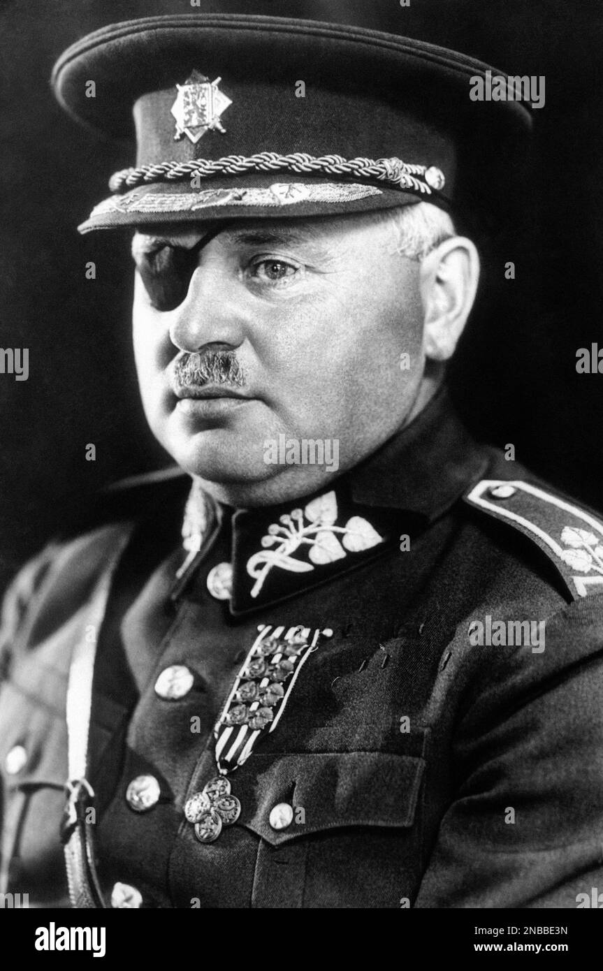 General Jan Syrovy, Commander in Chief of the Czech Army, in Prague, on ...