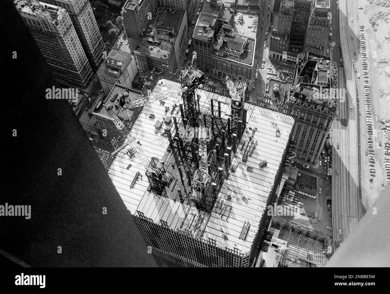 World Trade Center from the construction site in New York City on Oct ...