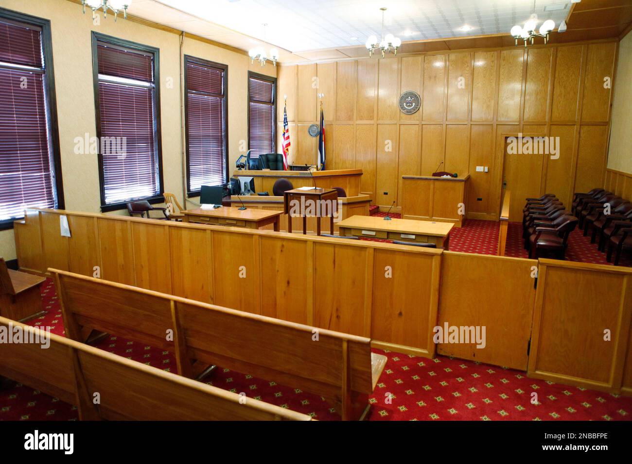 This photo shows the courtroom where the Dougherty siblings appeared in ...
