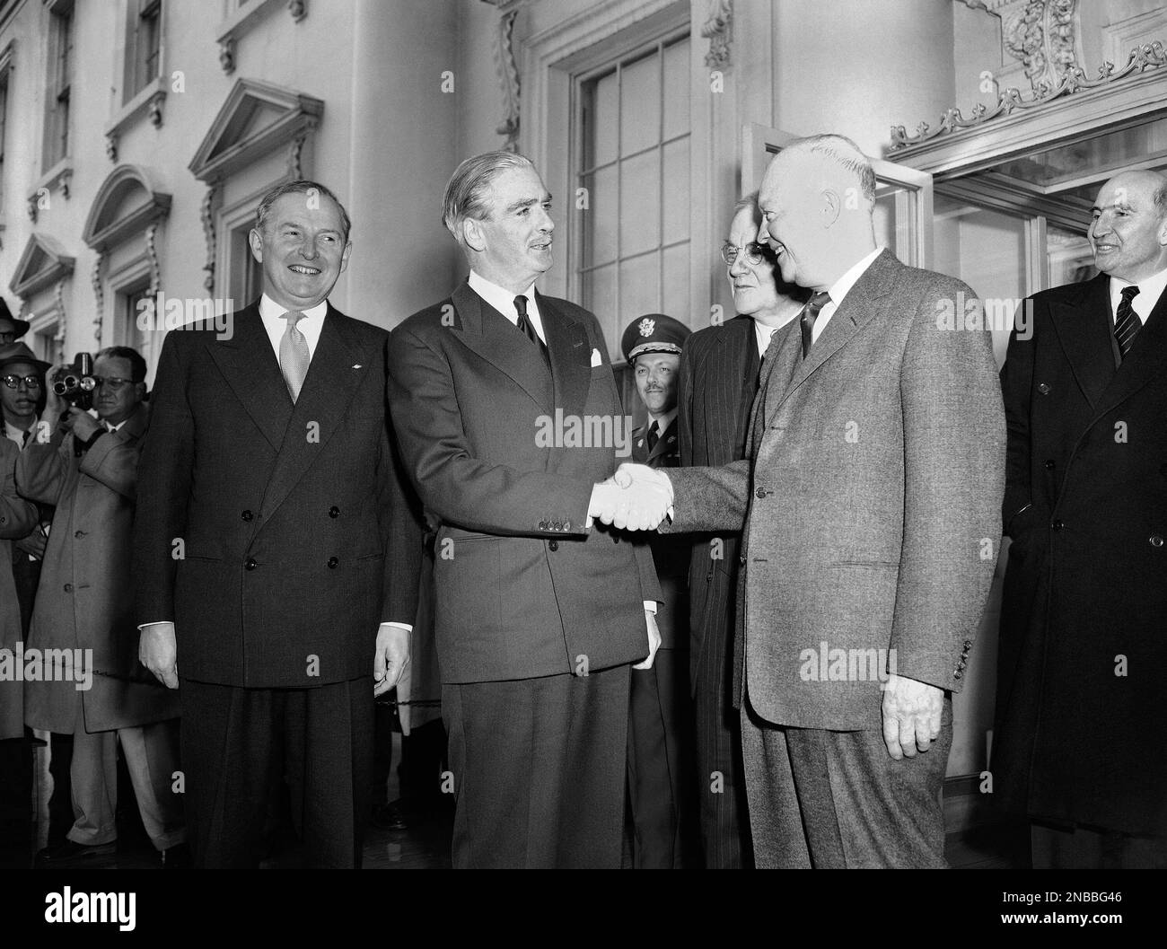President Dwight Eisenhower and British Prime Minister Anthony Eden ...