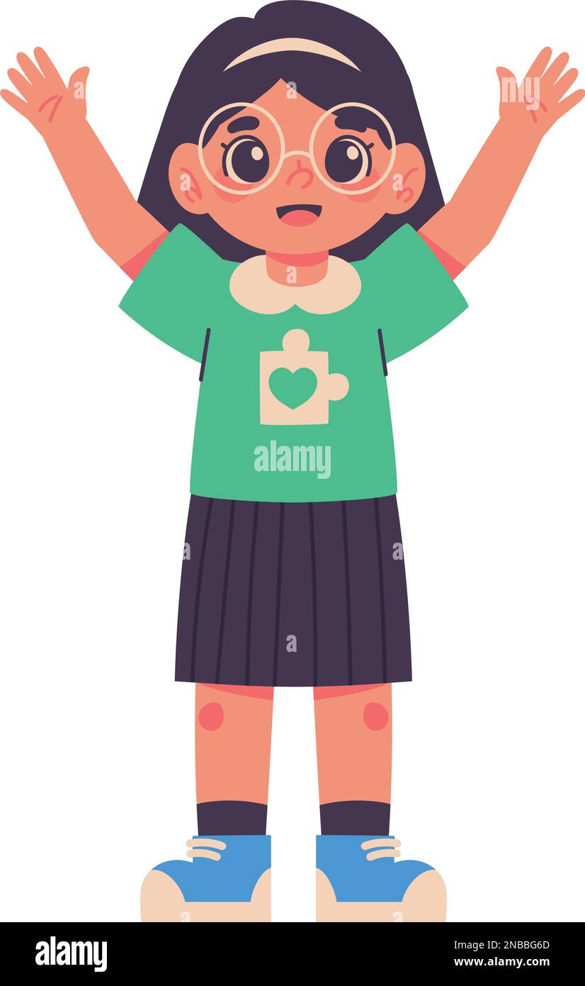 Autistic girl Stock Vector Images - Alamy