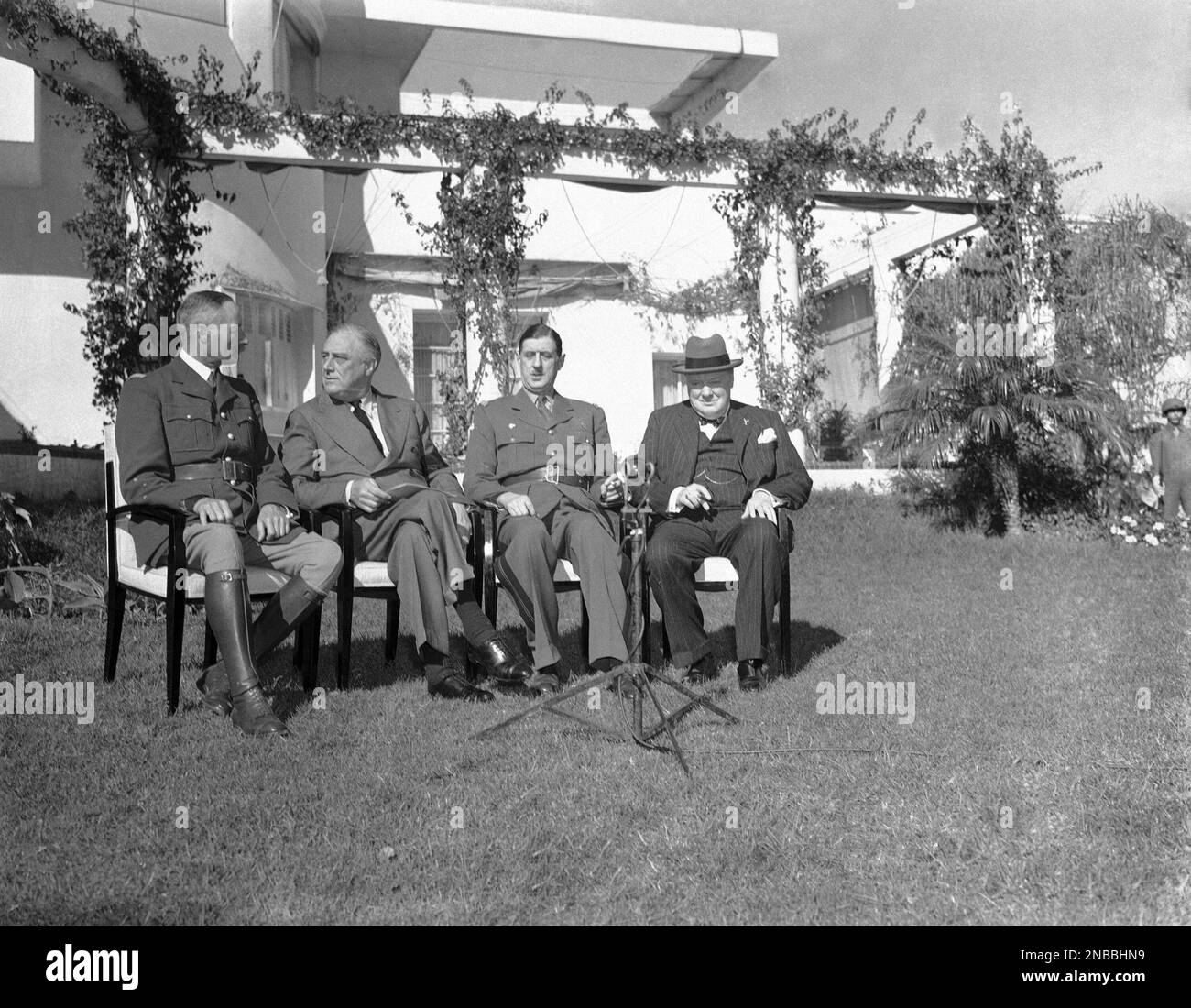 Gen. Henri Honore Giraud, left, High Commissioner of French North ...