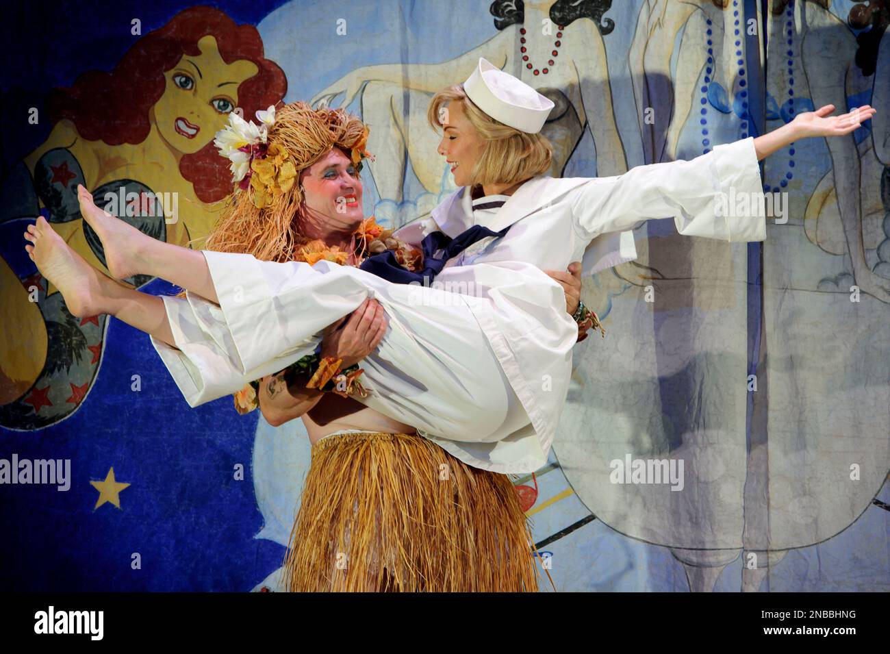British actor Alex Ferns, left, and British actress Samantha Womack ...