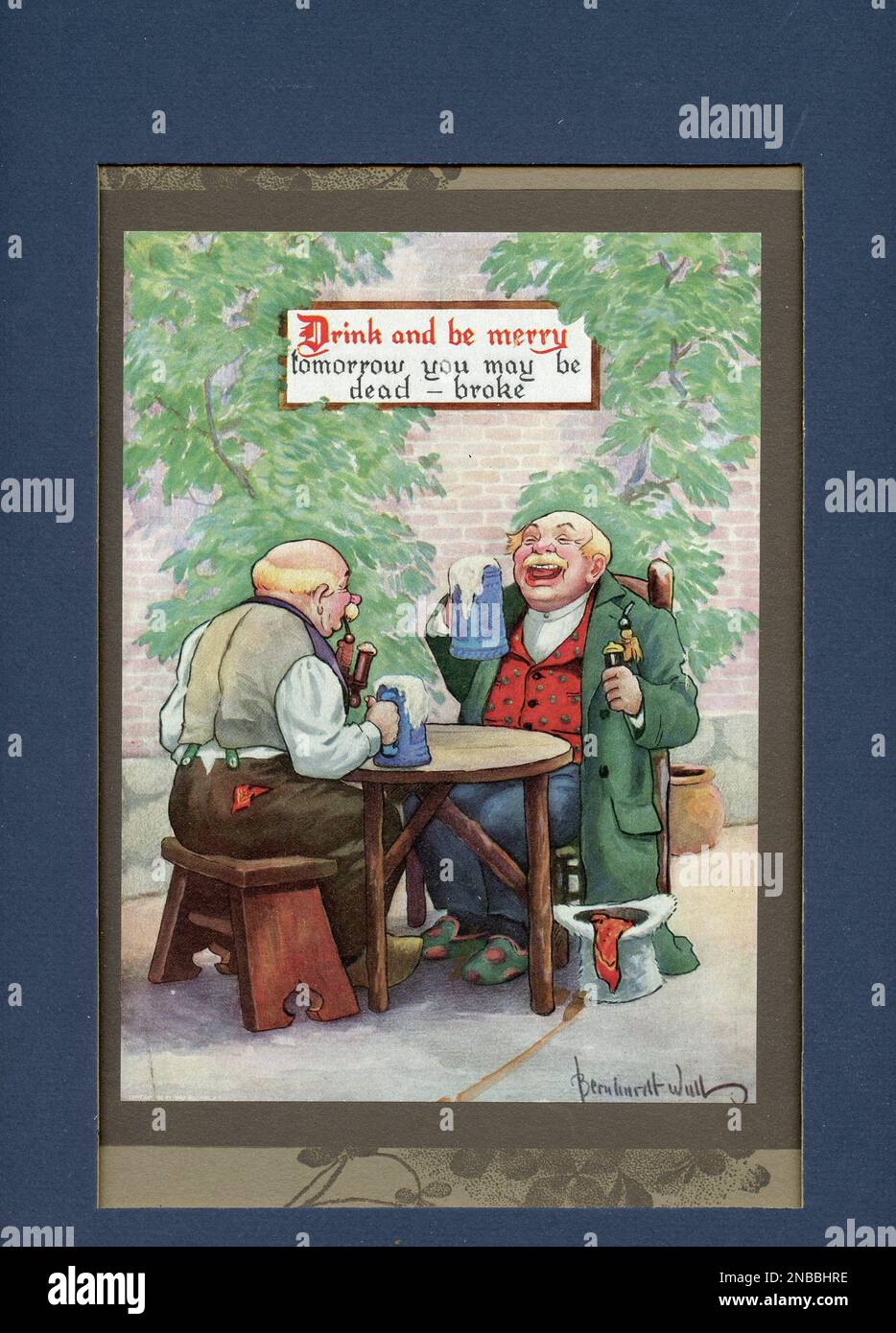 Two old men drinking beer Stock Photo - Alamy