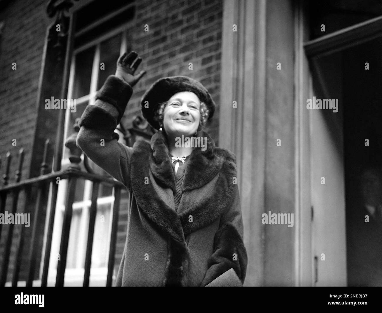 Anne Chamberlain, wife of British Prime Minister Neville Chamberlain ...