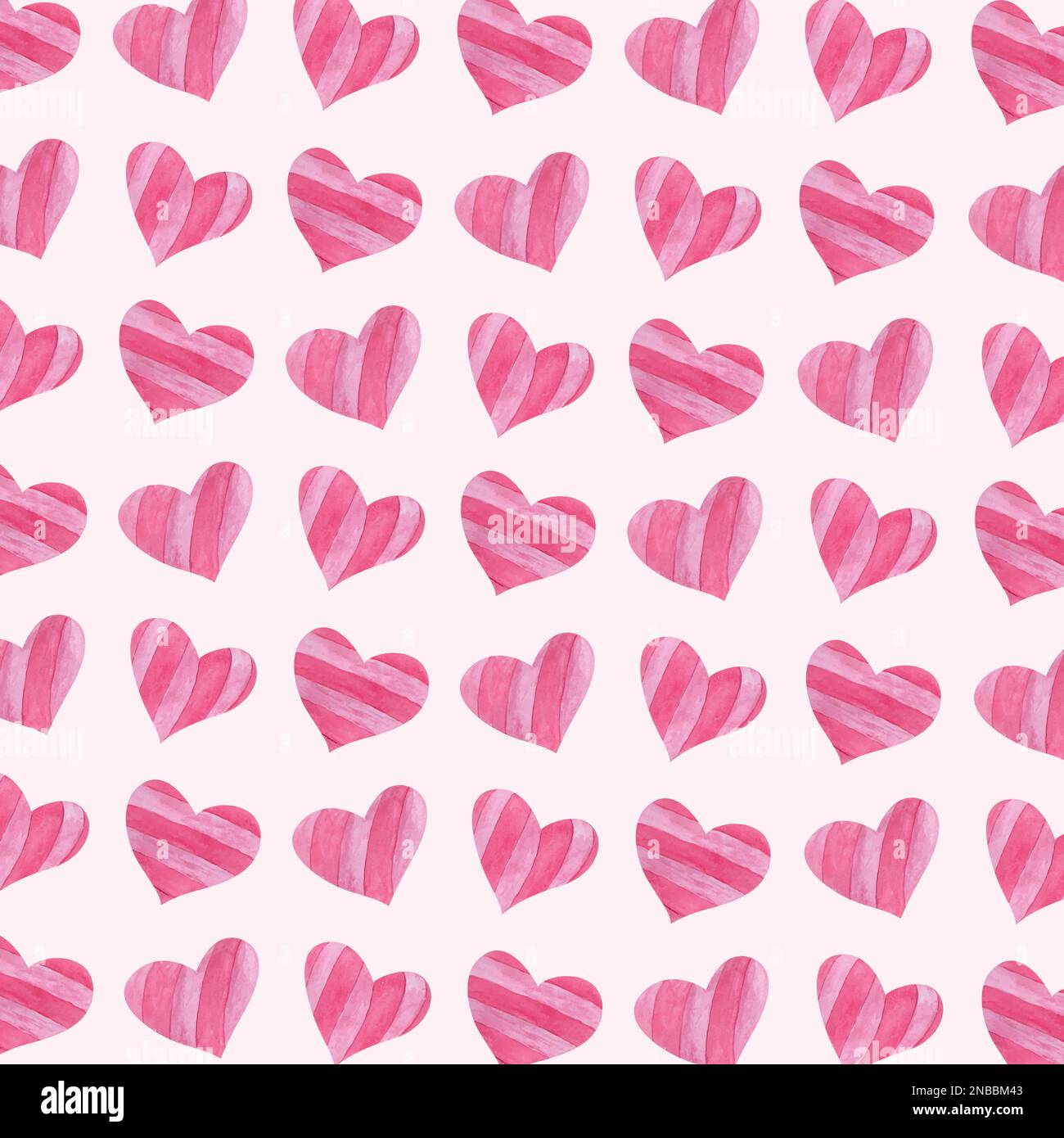 Cute hand drawn hearts seamless pattern, lovely romantic background ...
