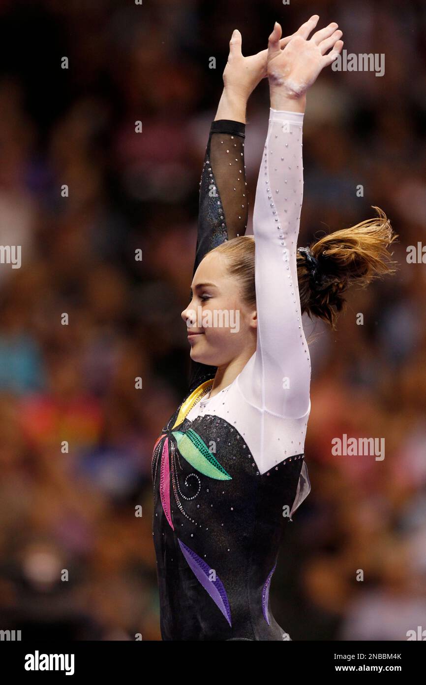 McKayla Maroney shown during the final round of the U.S. gymnastics ...