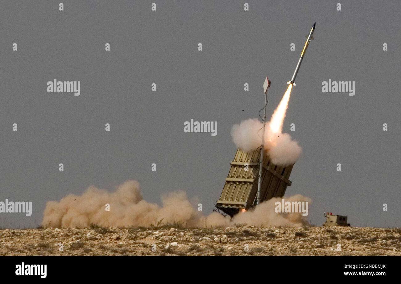 A rocket is launched from a new Israeli anti-missile system known as ...