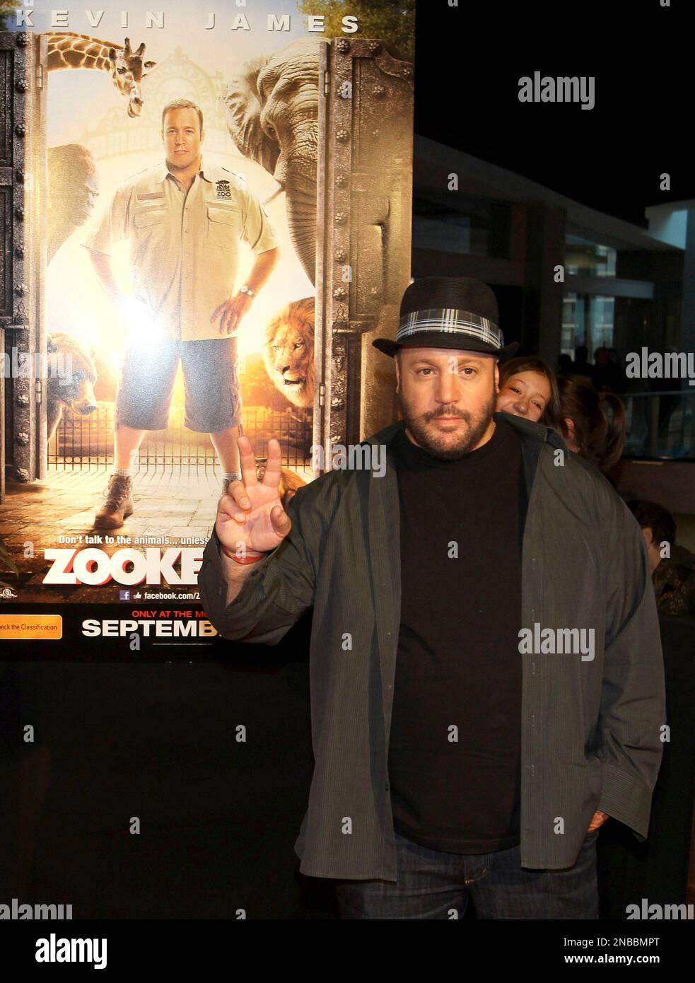 Kevin James poses for a photo during the premier of his new movie "Zoo ...