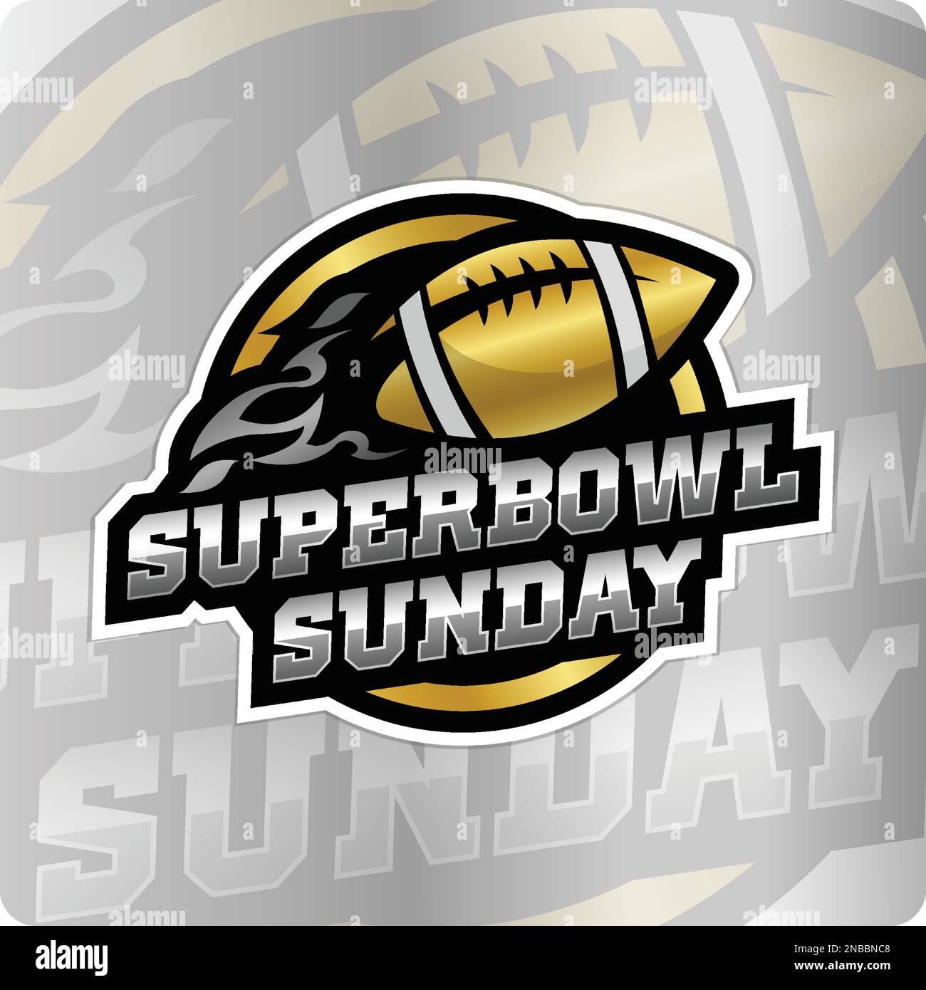 Super Bowl Weekend Party flat vector illustration Stock Vector Image ...