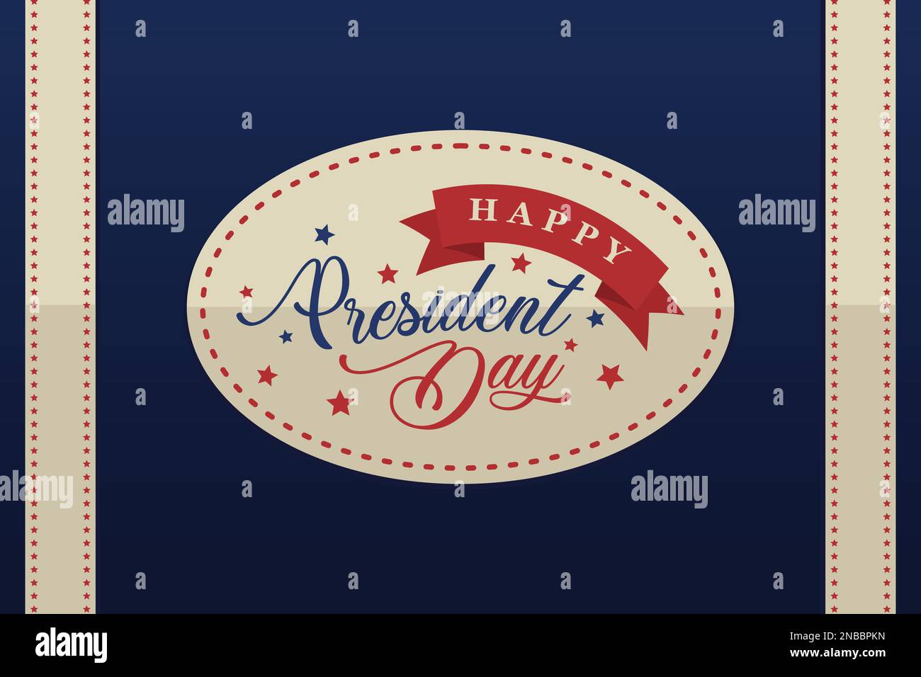 Happy Presidents Day with stars and ribbon. Calligraphic design for ...