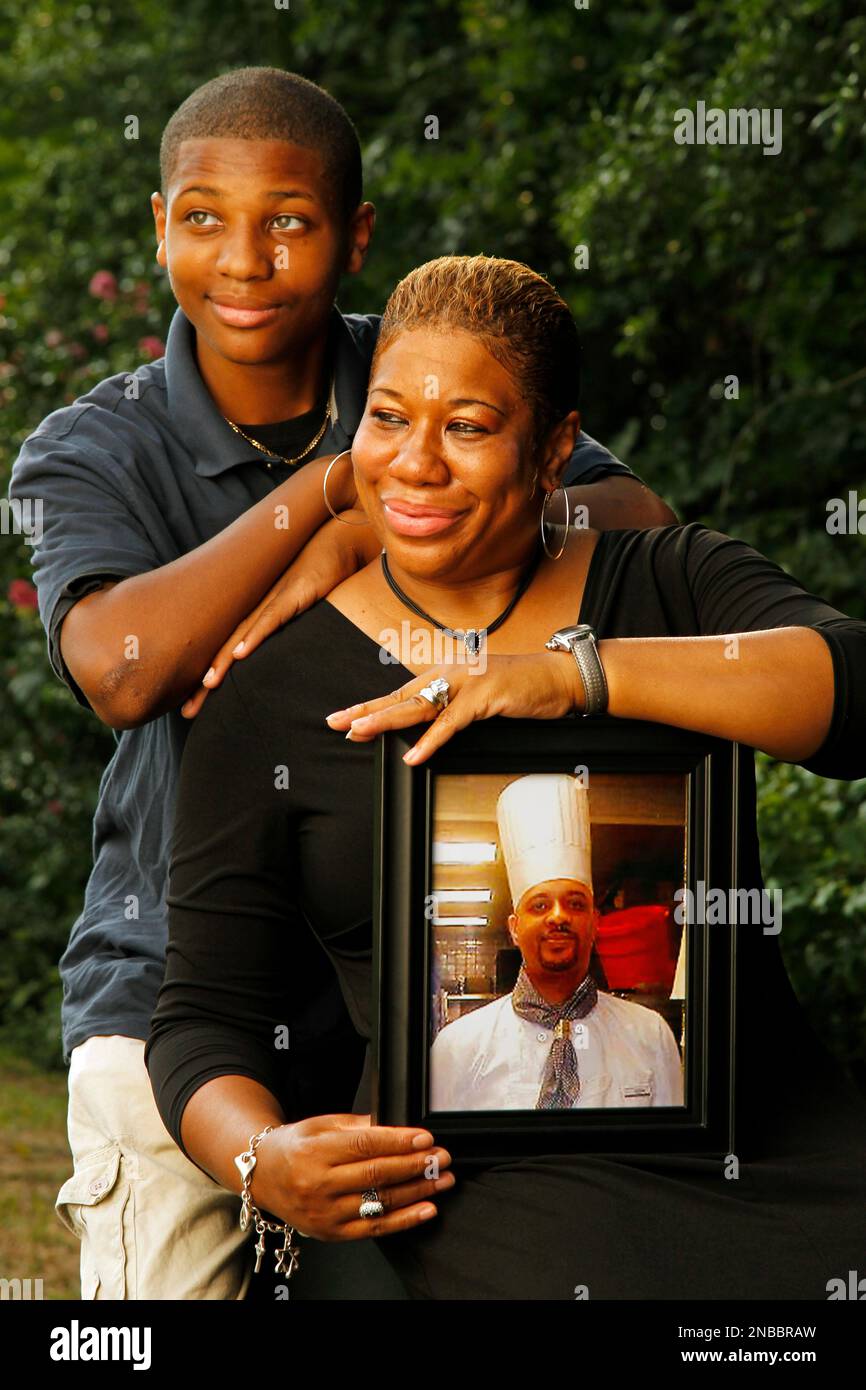 Gabriel Clark, 14 years old, poses with his mother, LaShawn Clark-Moore ...