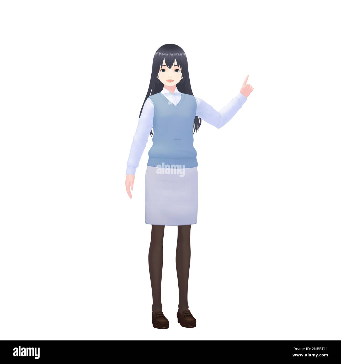 Female Teacher, 3D model Stock Photo - Alamy