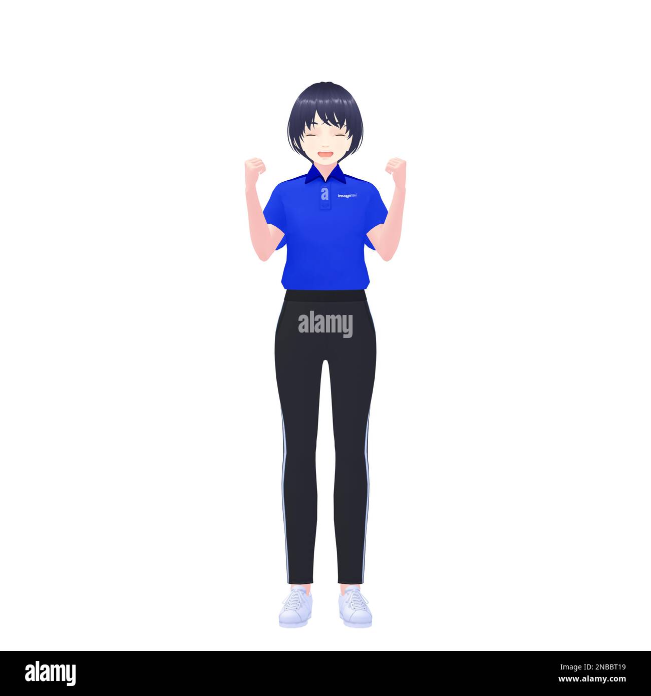 Female worker posing in Cut Out Stock Images & Pictures - Alamy