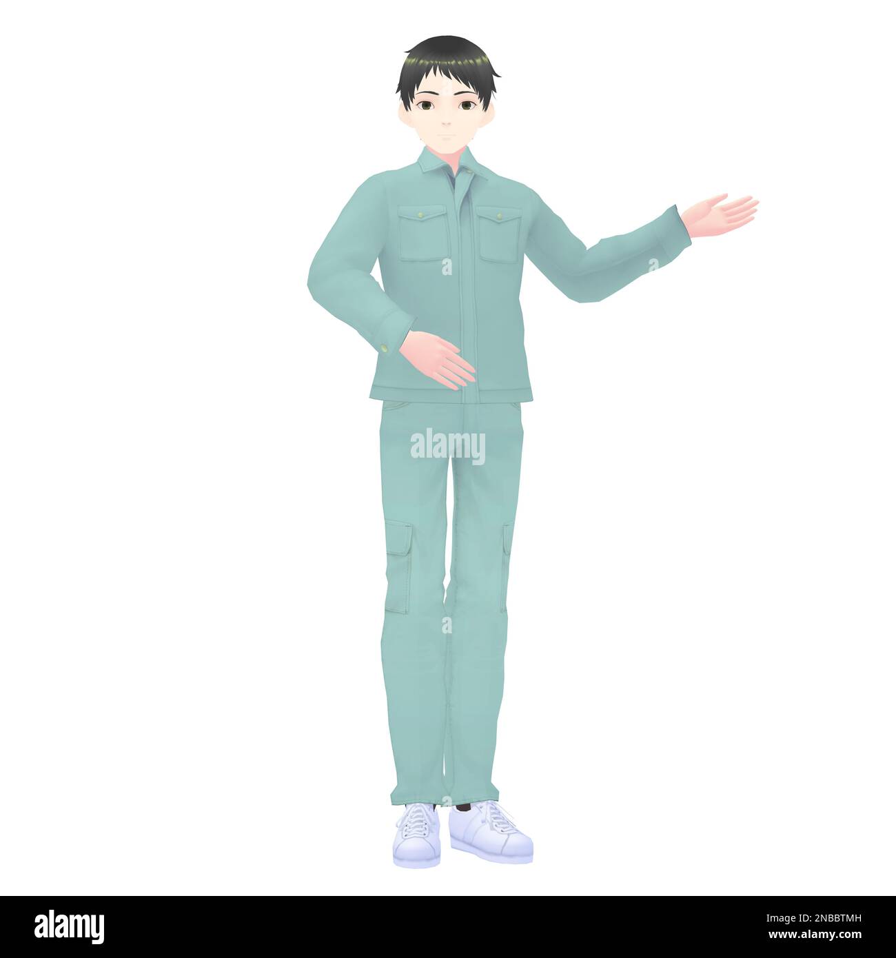 Male Construction Worker, 3D model Stock Photo - Alamy