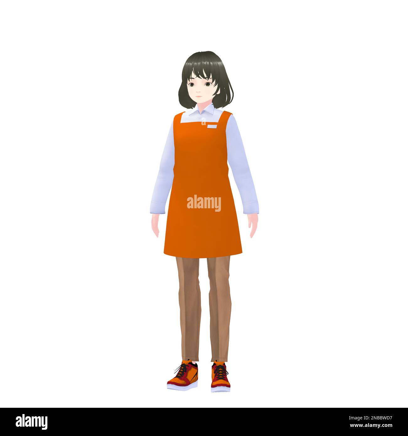 Grocery store worker standing Cut Out Stock Images & Pictures - Alamy