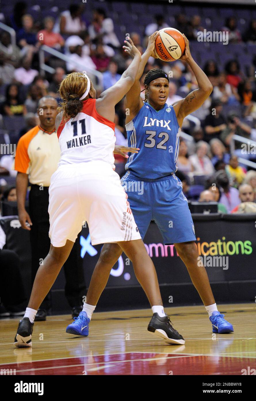 Minnesota Lynx's Rebekkah Brunson (32) against Washington Mystics ...