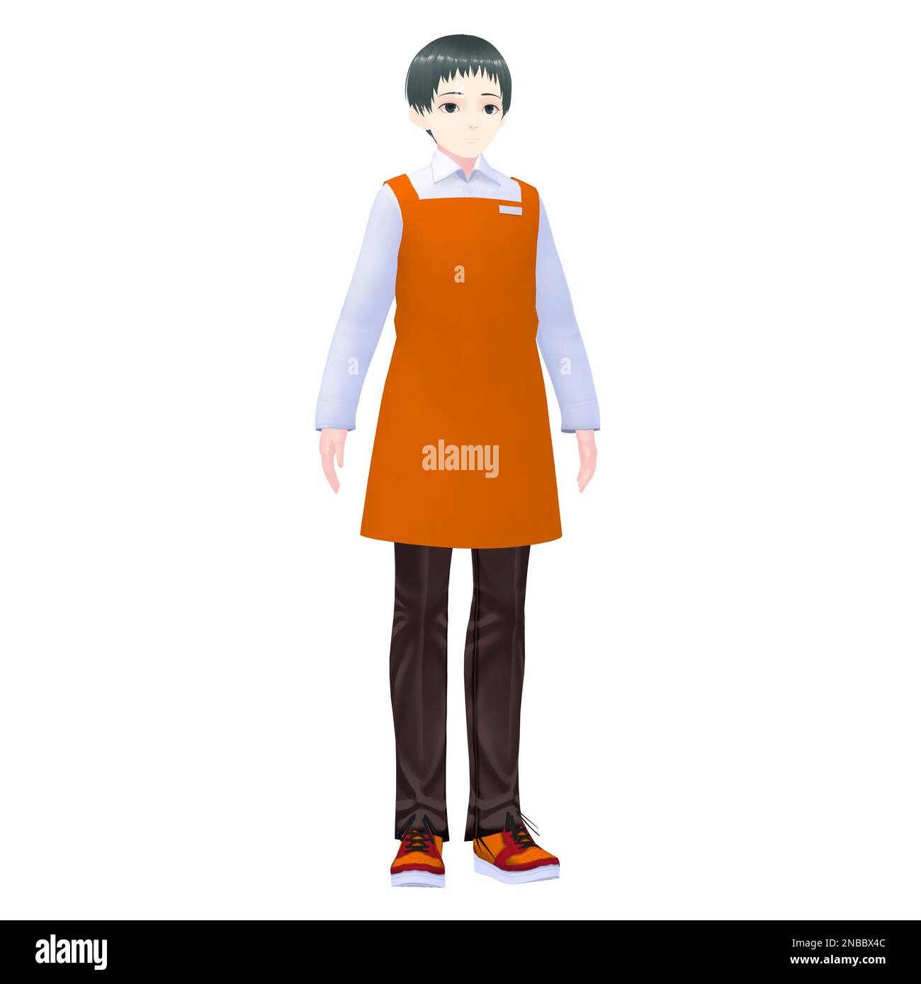 Grocery store worker standing Cut Out Stock Images & Pictures - Alamy