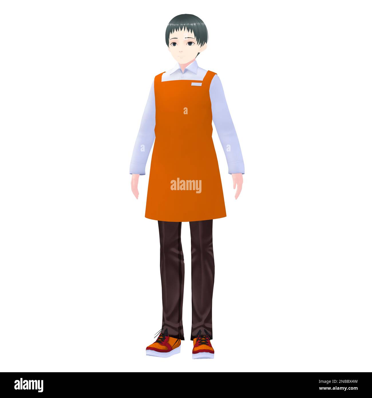 Grocery store worker standing Cut Out Stock Images & Pictures - Alamy