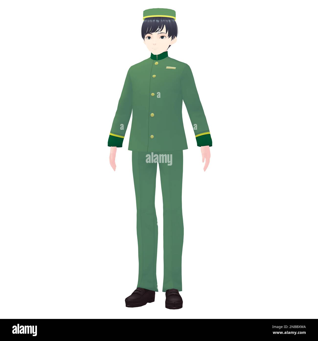 Male Hotel Staff, 3D model Stock Photo - Alamy