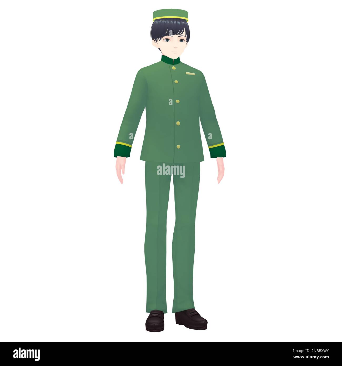 Male Hotel Staff, 3D model Stock Photo - Alamy