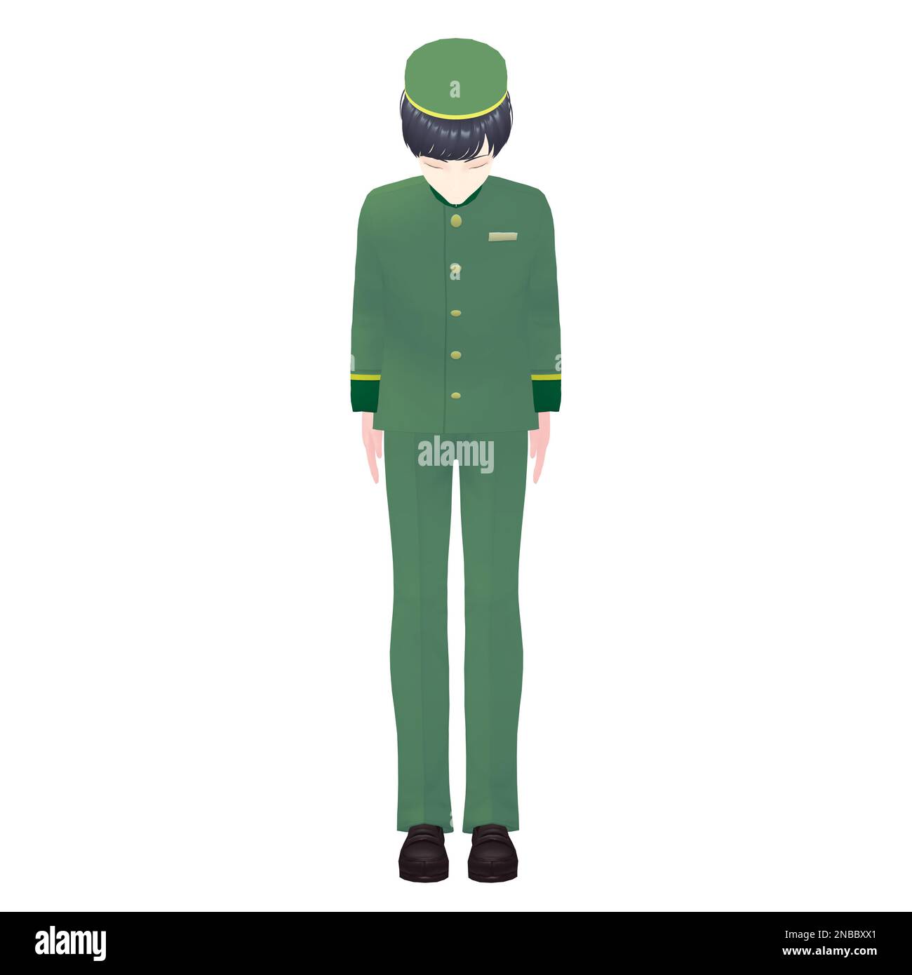 Male Hotel Staff, 3D model Stock Photo - Alamy