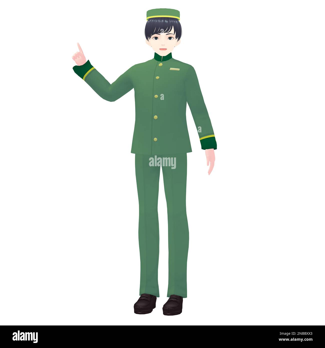 Male Hotel Staff, 3D model Stock Photo - Alamy